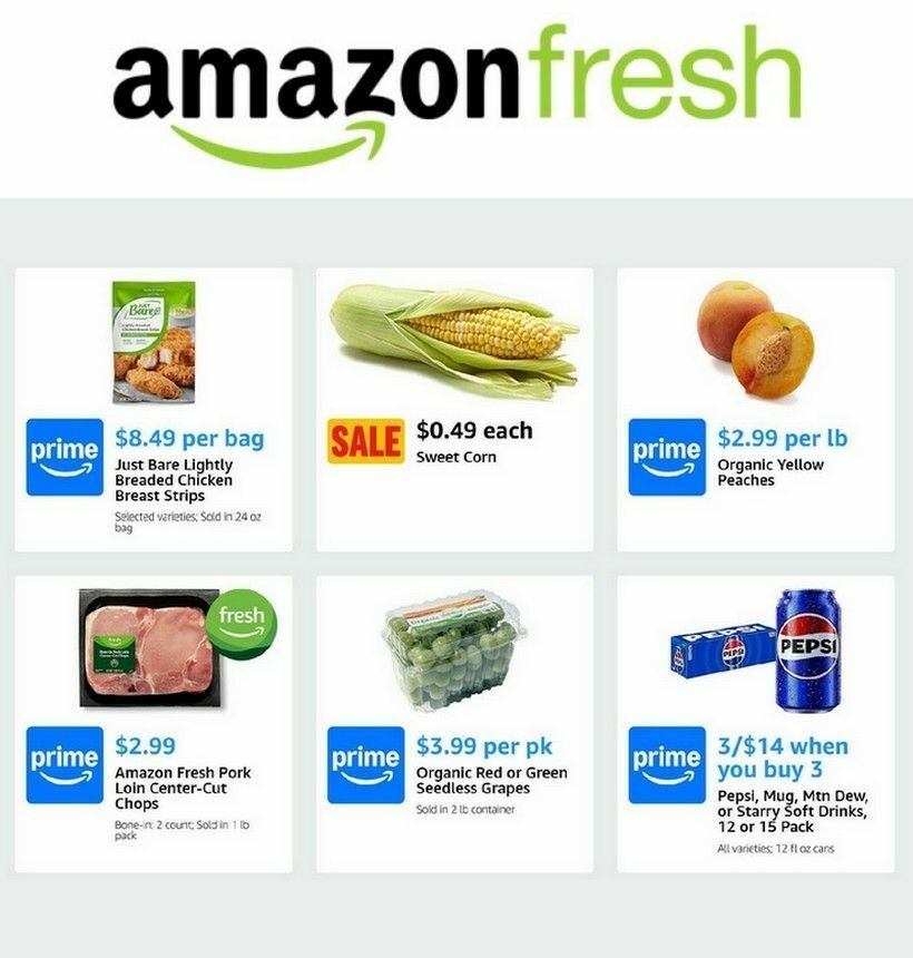 Amazon Fresh Weekly Sale Ads from August 7