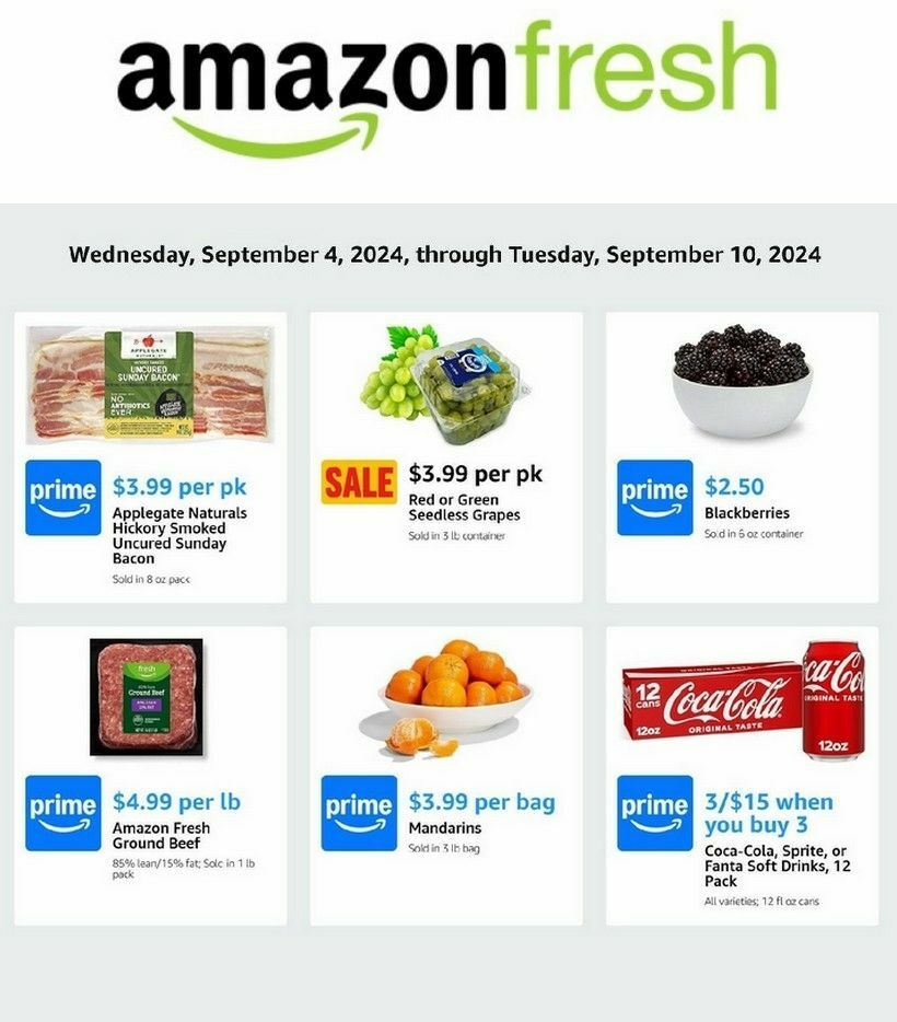 Amazon Fresh Weekly Sale Ads from September 4