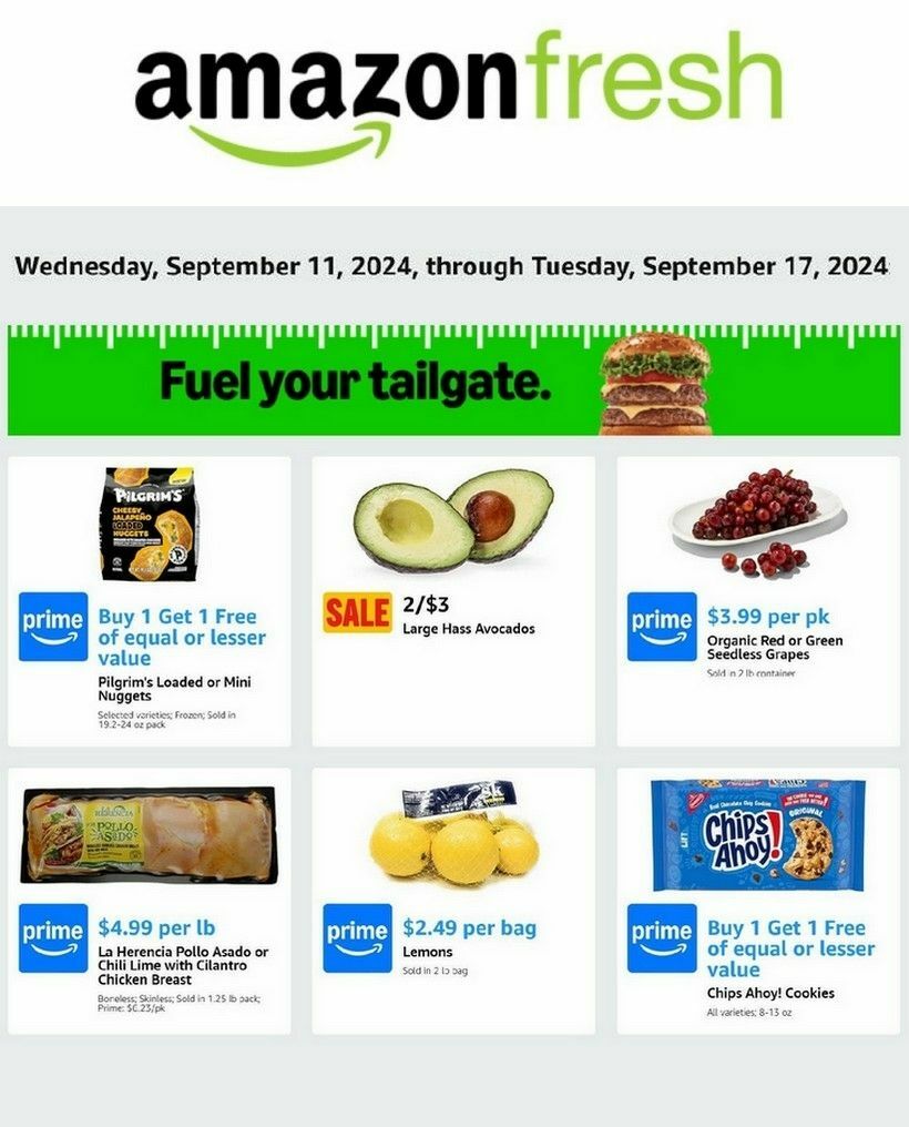 Amazon Fresh Weekly Sale Ads from September 11