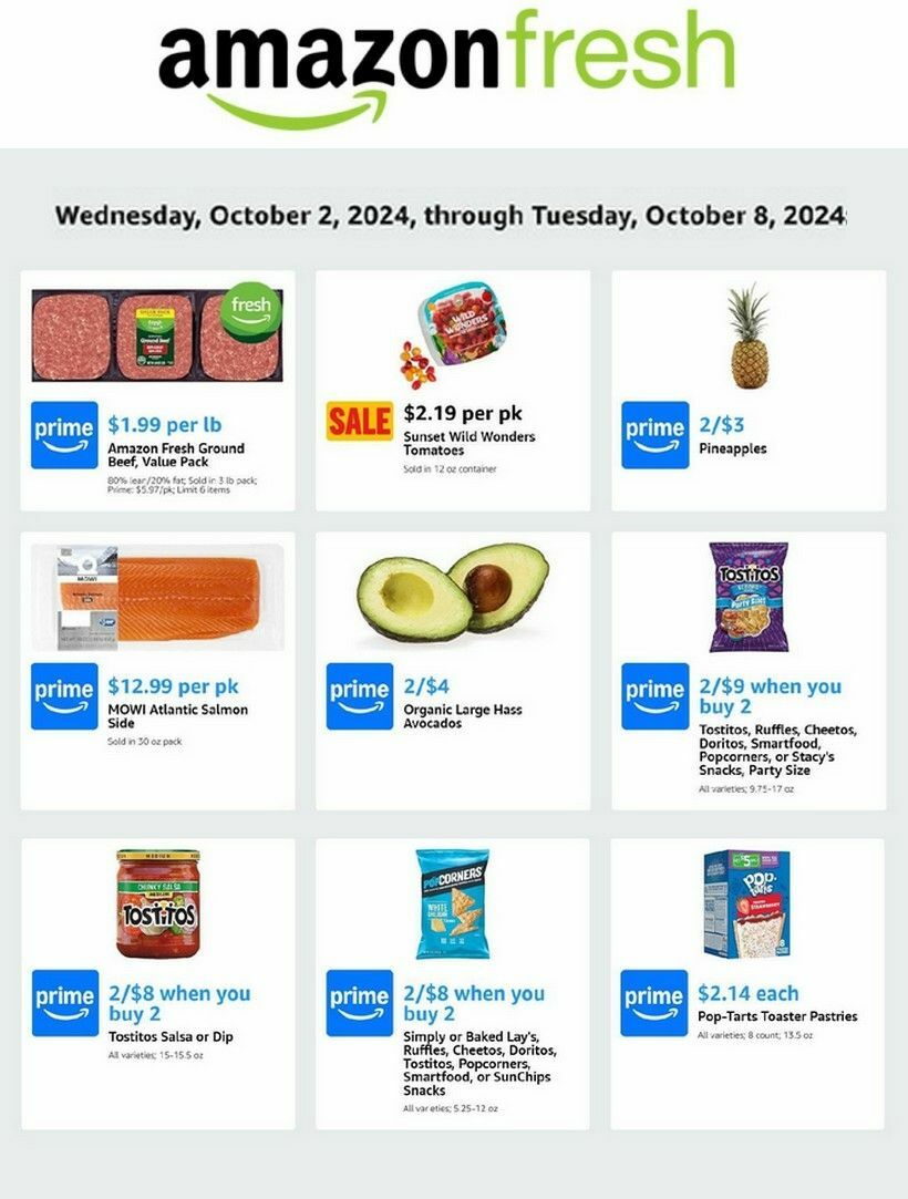 Amazon Fresh Weekly Sale Ads from October 2