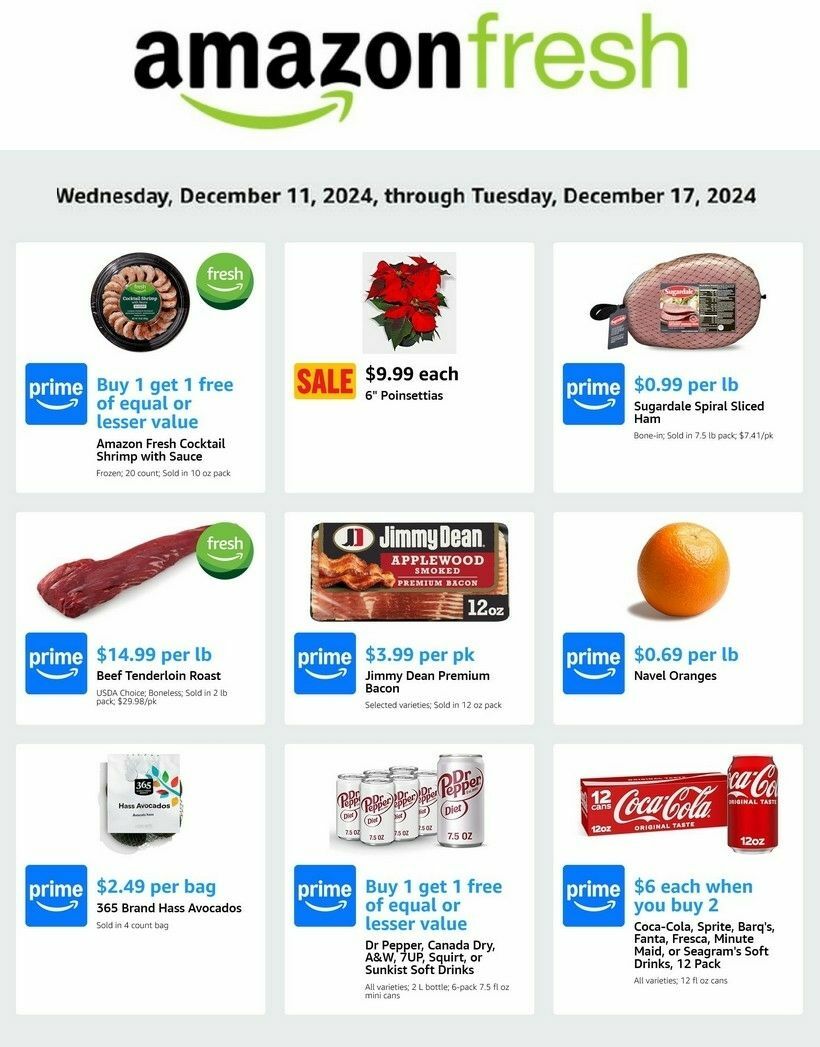 Amazon Fresh Weekly Sale Ads from December 11