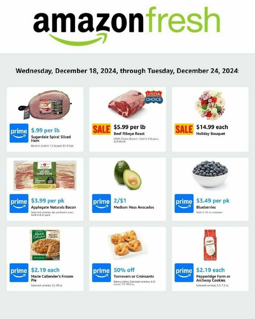 Amazon Fresh Weekly Sale Ads from December 18