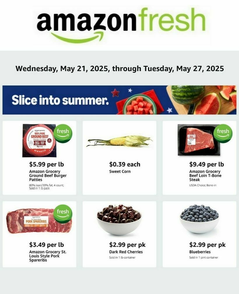Amazon Fresh Weekly Sale Ads from May 21