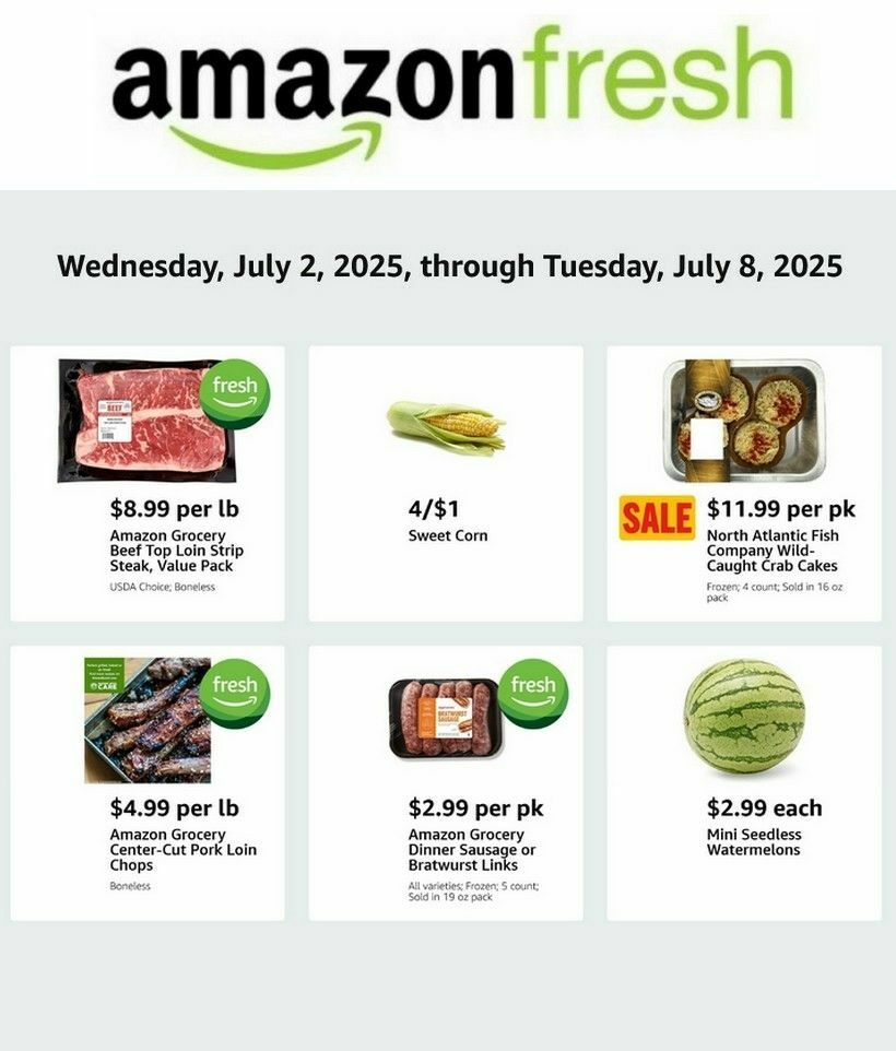 Amazon Fresh Weekly Sale Ads from July 2