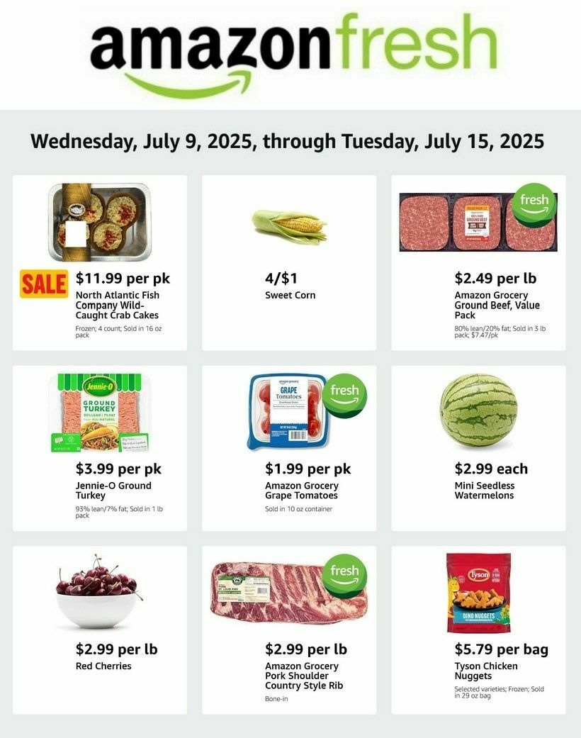 Amazon Fresh Weekly Sale Ads from July 9