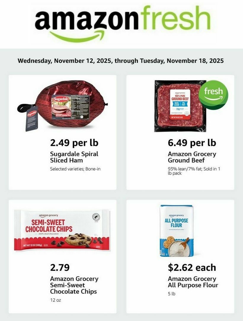 Amazon Fresh Weekly Sale Ads from November 12