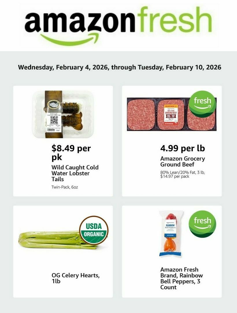 Amazon Fresh Weekly Sale Ads from February 4