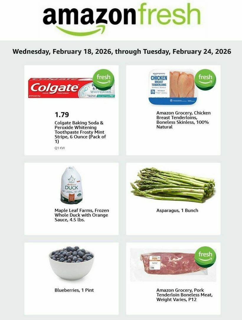 Amazon Fresh Weekly Sale Ads from February 18