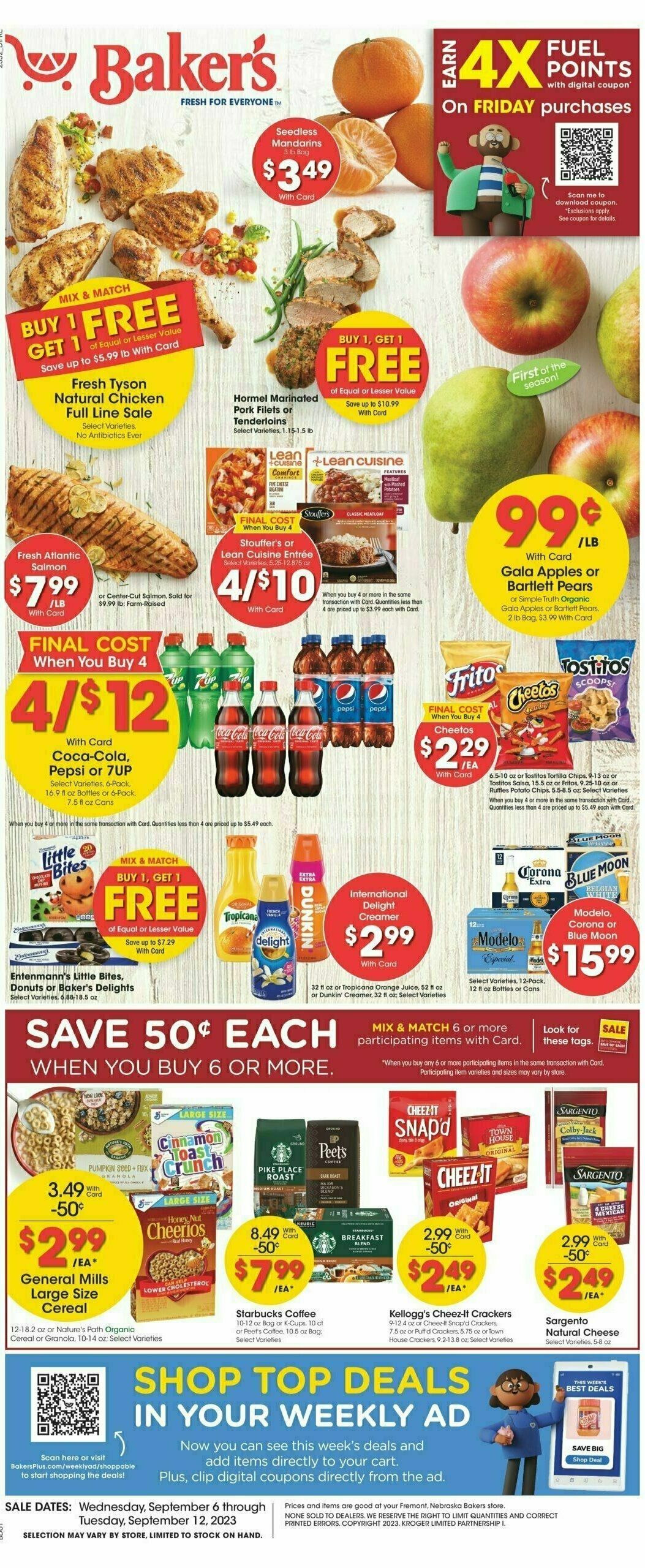 Baker's Weekly Ad from September 6