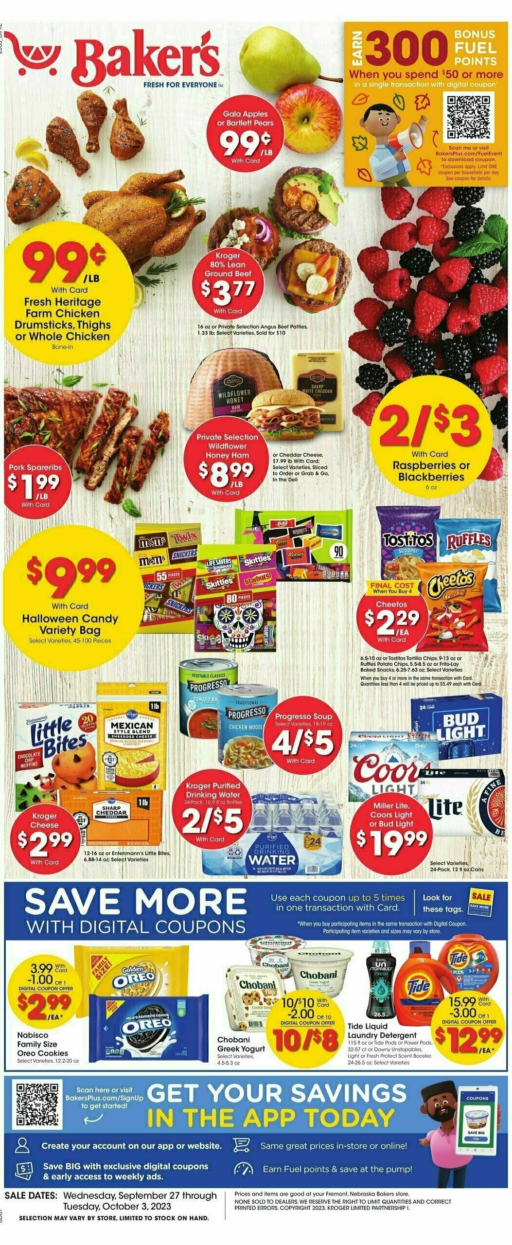 Baker's Weekly Ad from September 27