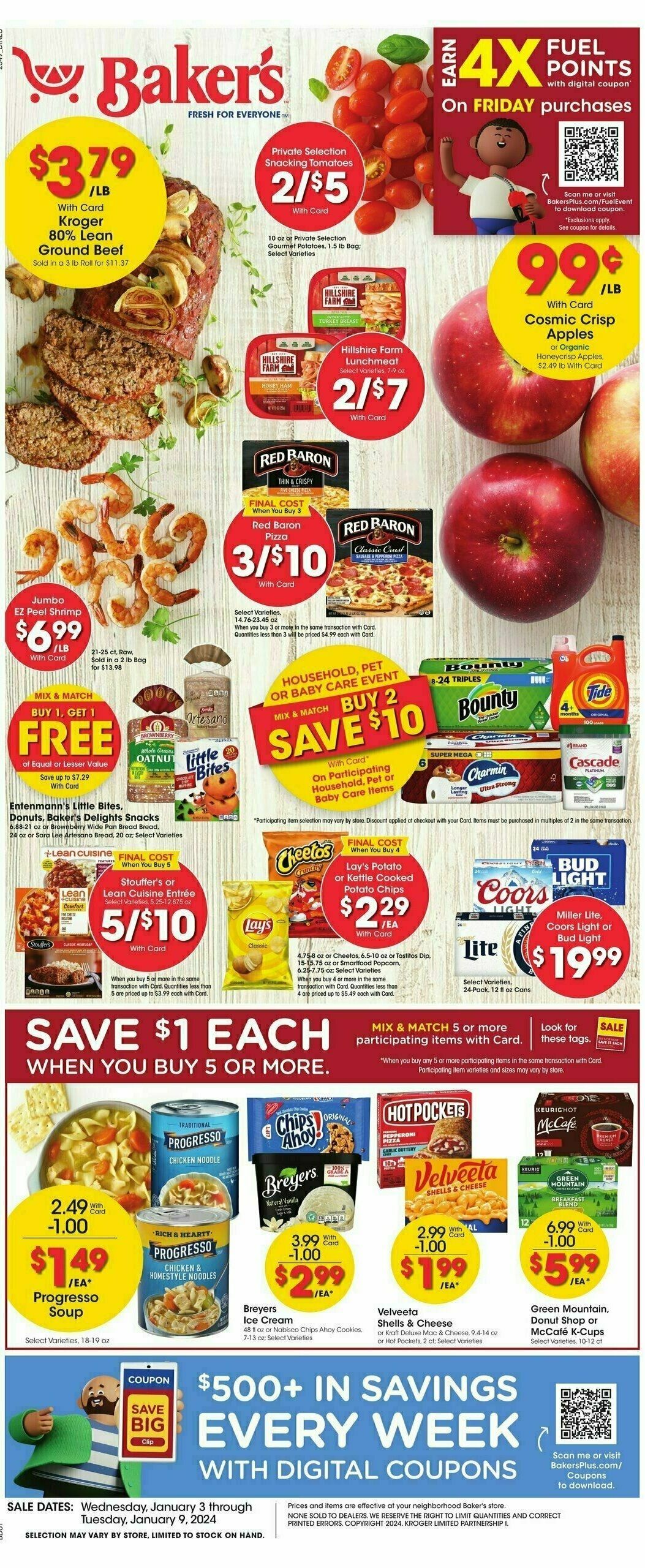 Baker's Weekly Ad from January 3