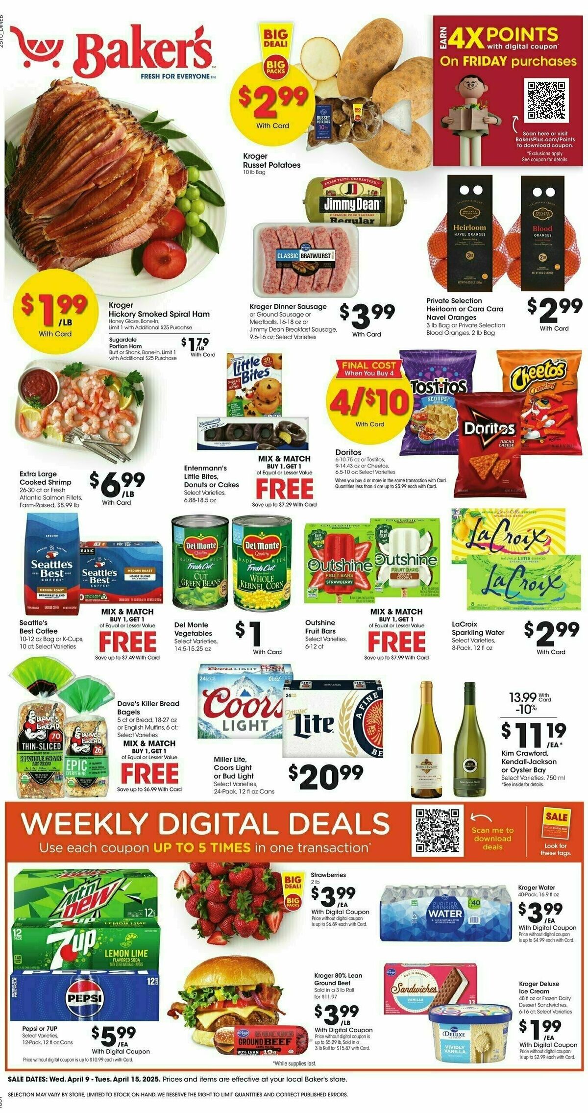 Baker's Weekly Ad from April 9
