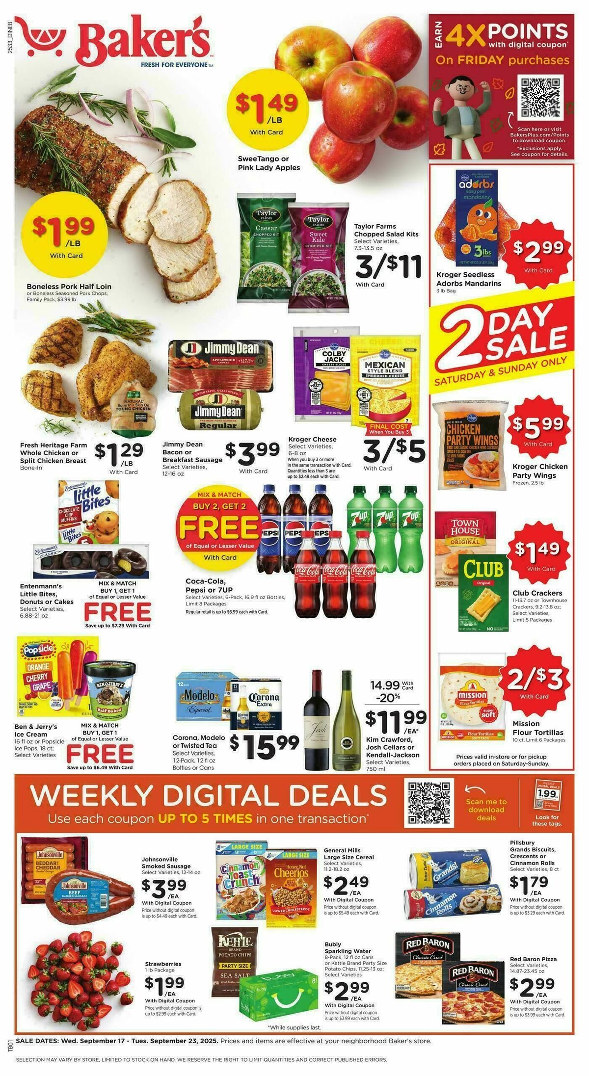 Baker's Weekly Ad from September 17