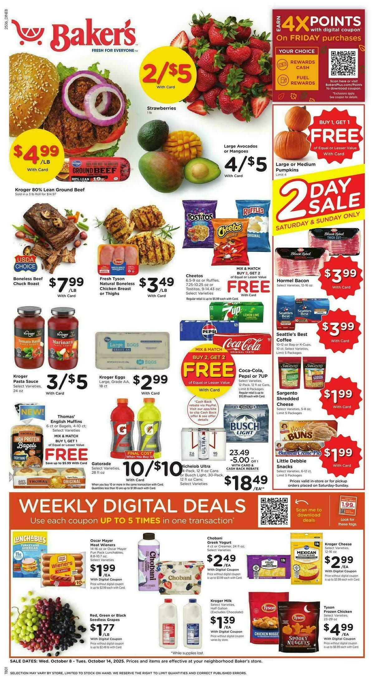 Baker's Weekly Ad from October 8