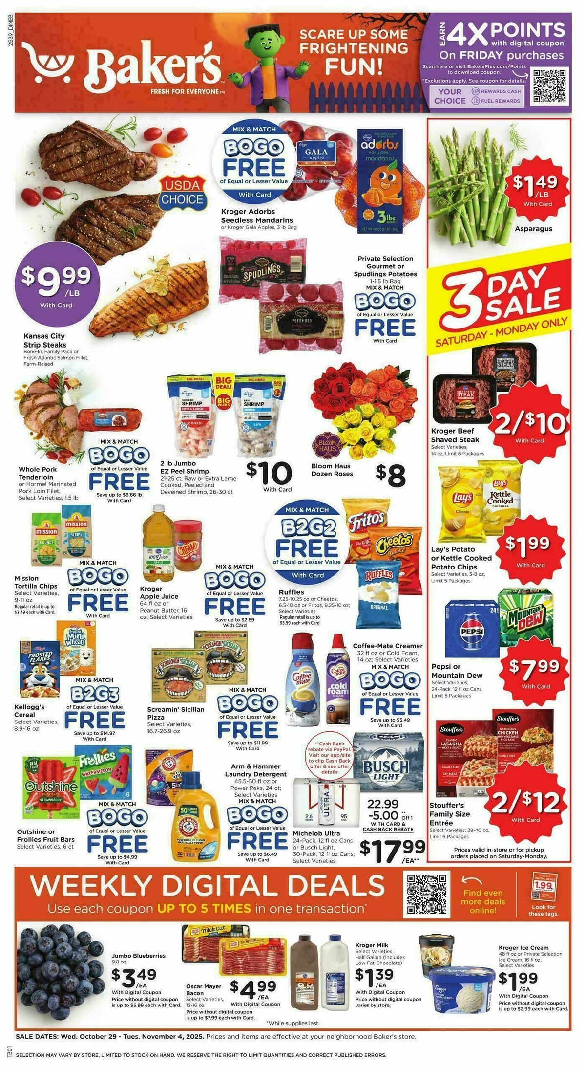 Baker's Weekly Ad from October 29