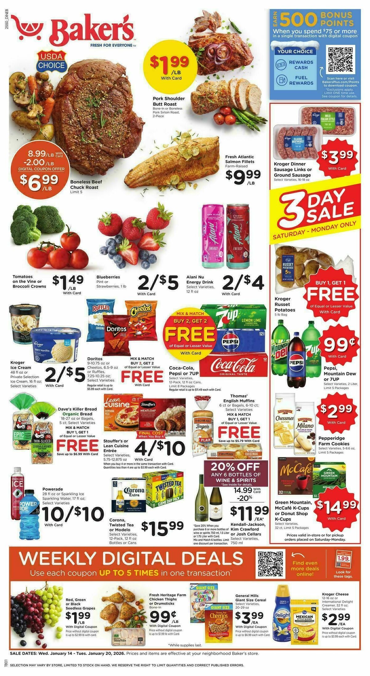 Baker's Weekly Ad from January 14