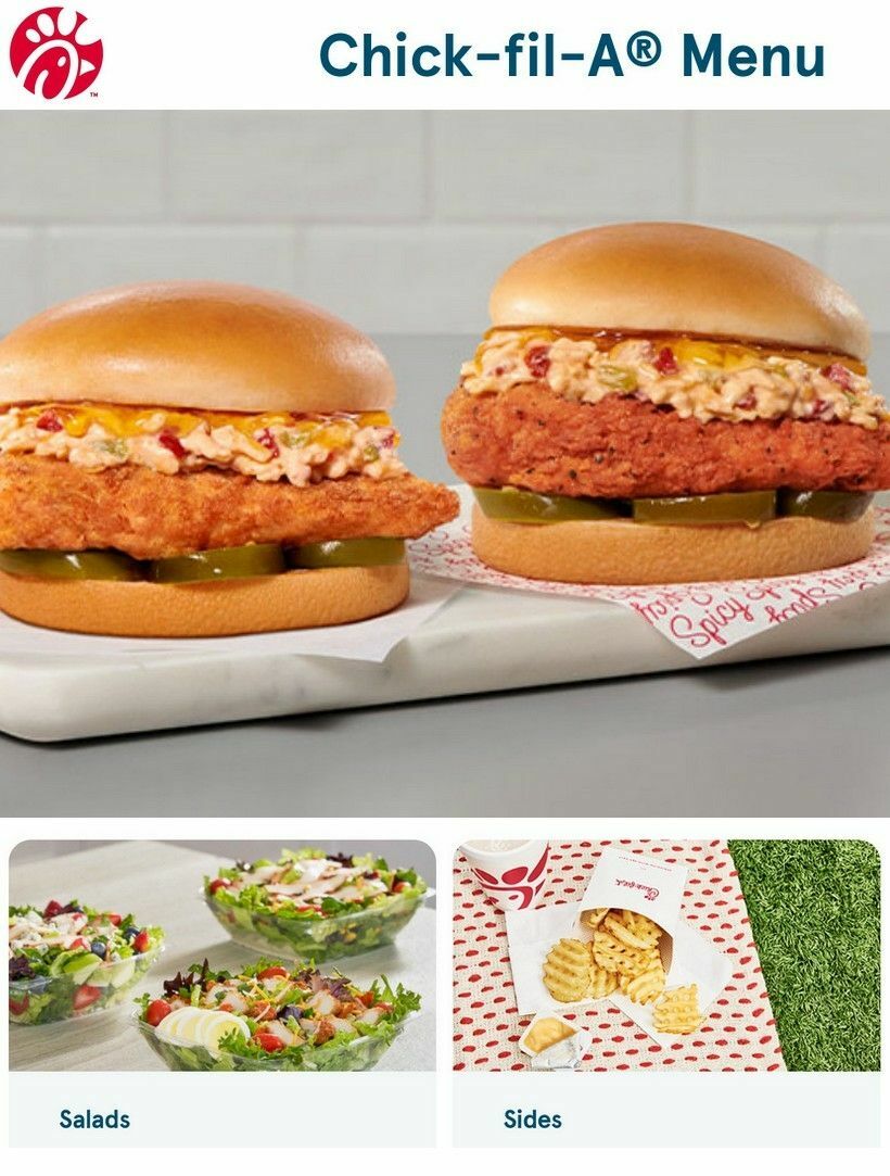 Chick-fil-A Menu from September 16