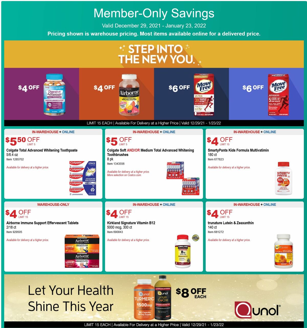 Costco Special Buys and Warehouse Savings from December 29