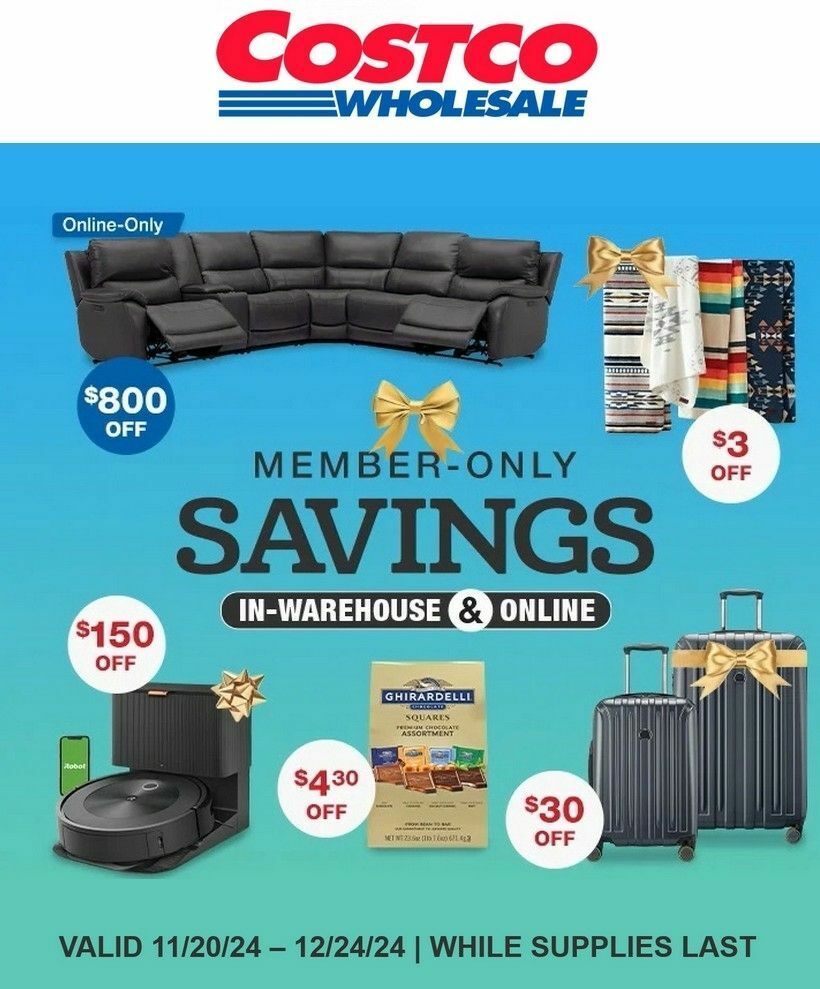 Costco Special Buys and Warehouse Savings from November 20