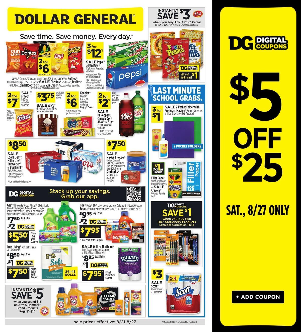 Dollar General Weekly Ads and Circulars from August 21