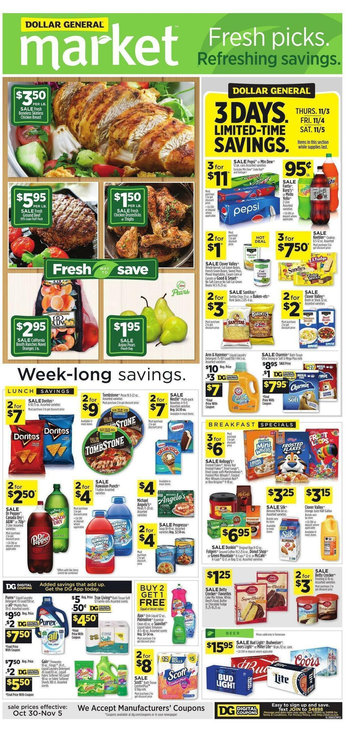 Dollar General Market Ad Weekly Ads and Circulars from October 30