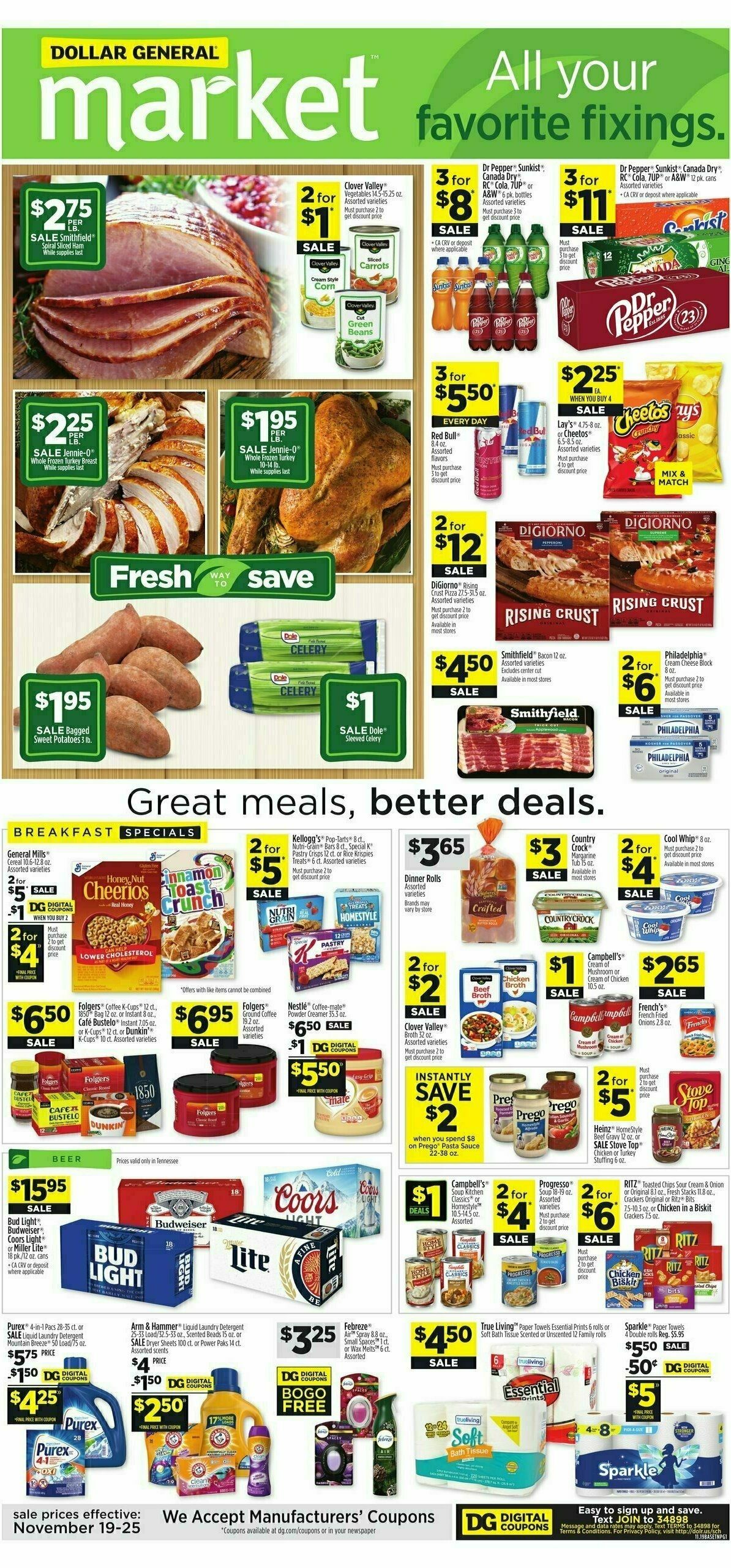 Dollar General Market Ad Weekly Ads and Circulars from November 19