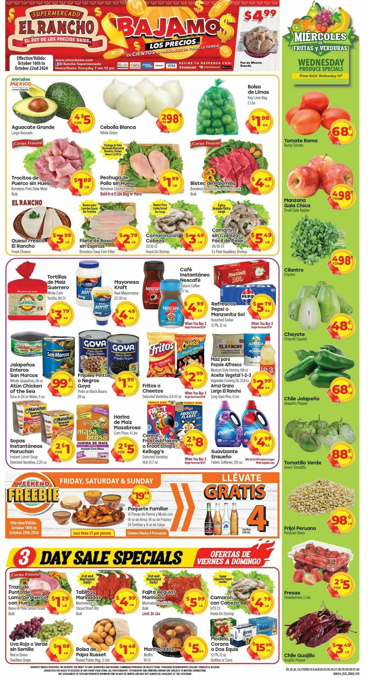 El Rancho Weekly Ads from October 16