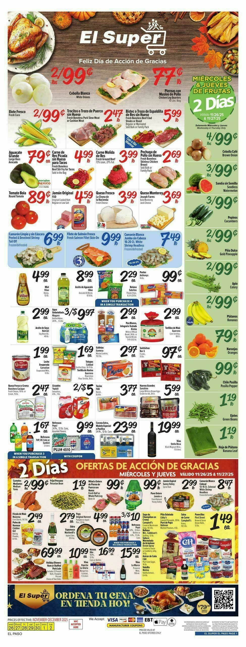 El Super Markets Weekly Ad from November 26