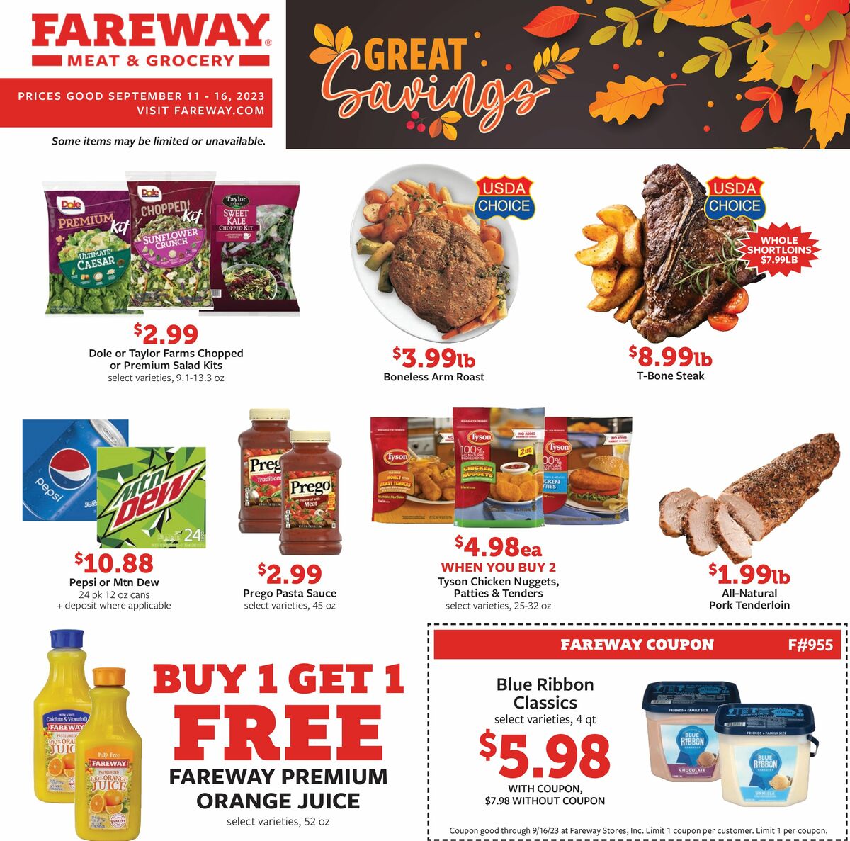 Fareway Weekly Ads from September 11
