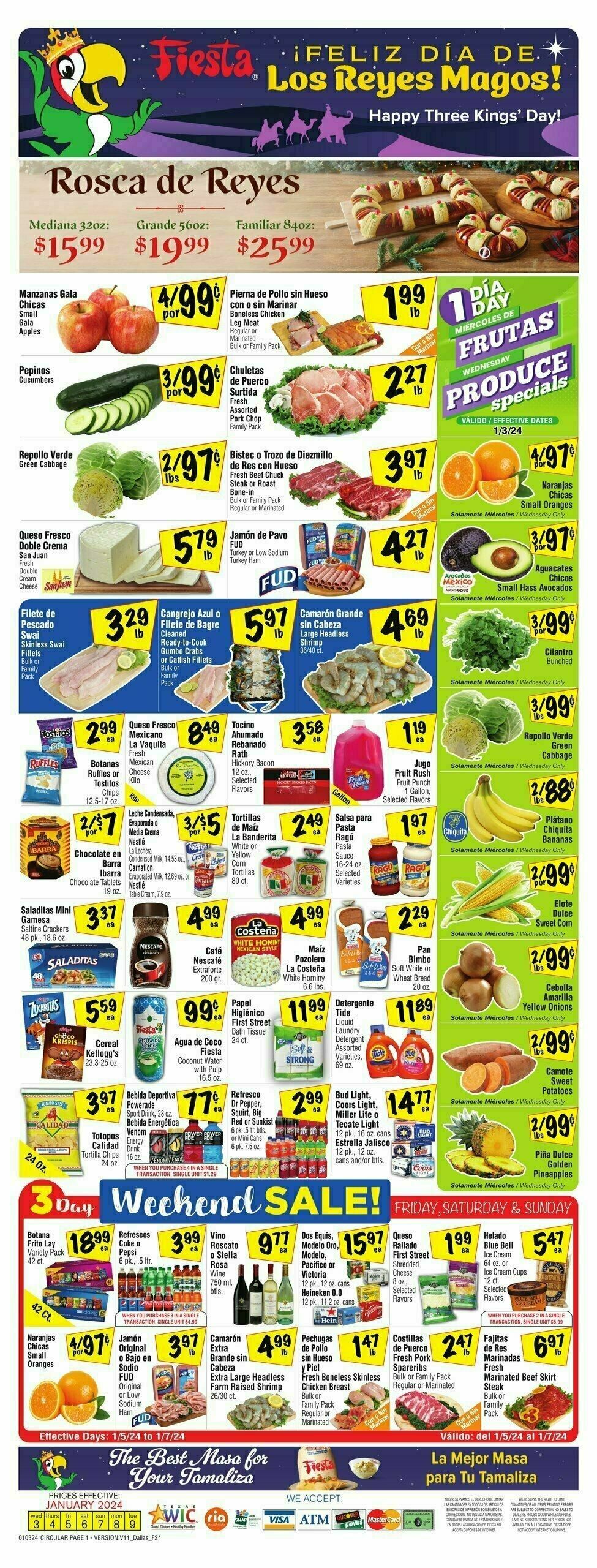 Fiesta Mart Weekly Ad from January 3