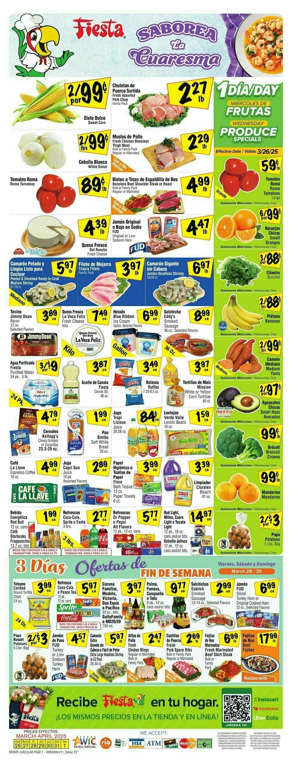 Fiesta Mart Weekly Ad from March 26