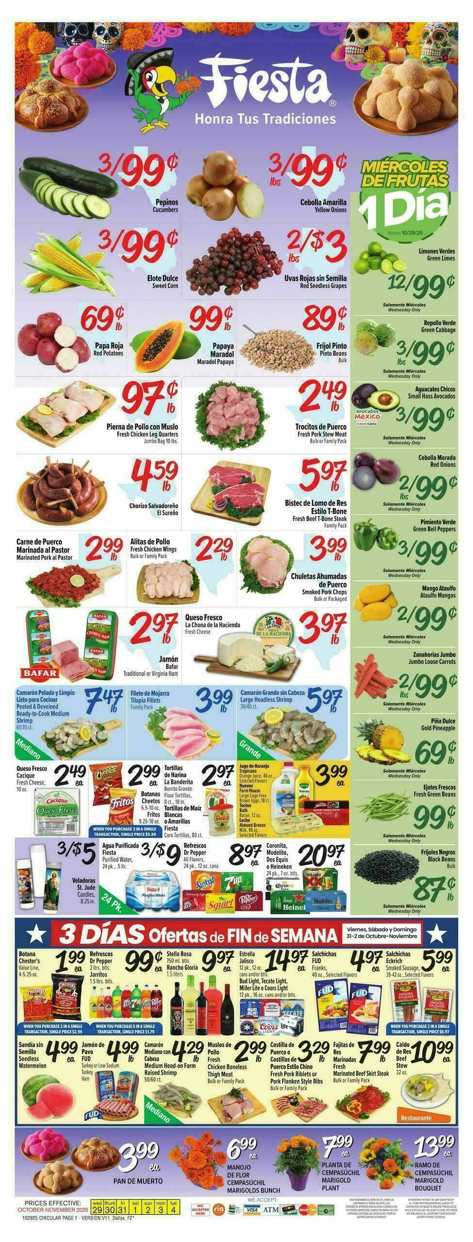 Fiesta Mart Weekly Ad from October 29