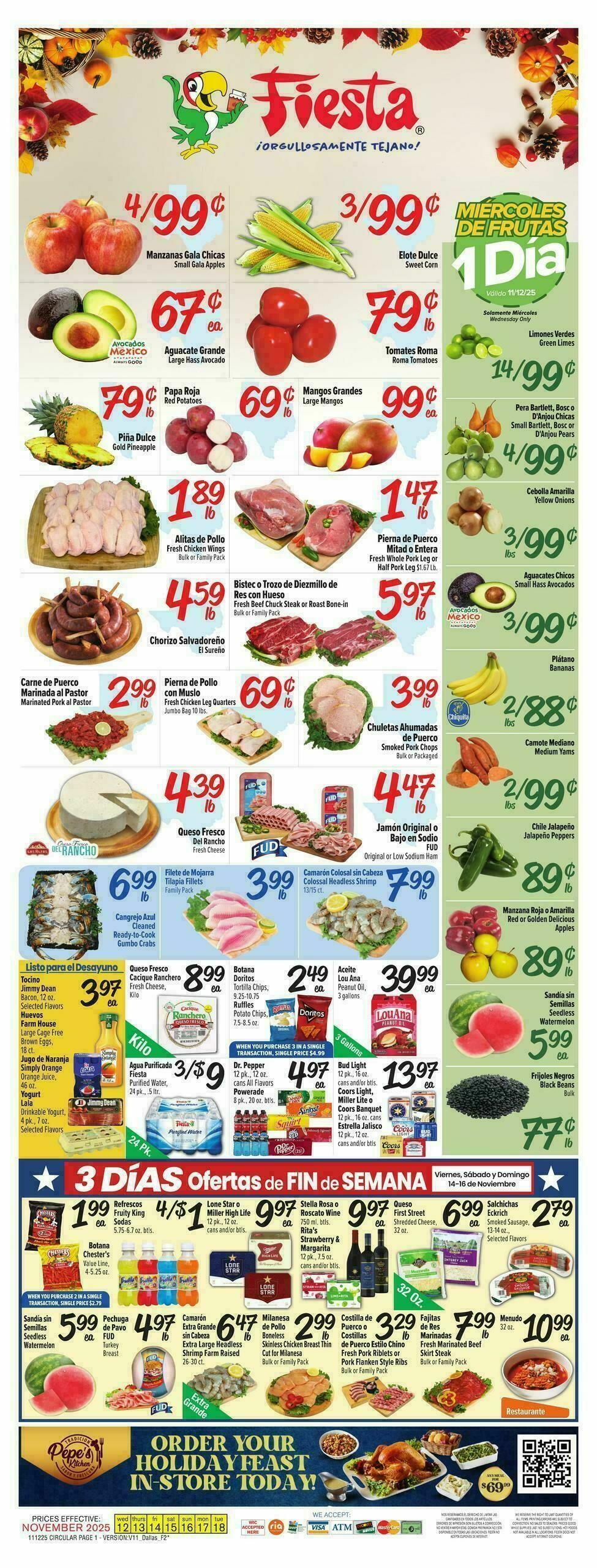 Fiesta Mart Weekly Ad from November 12