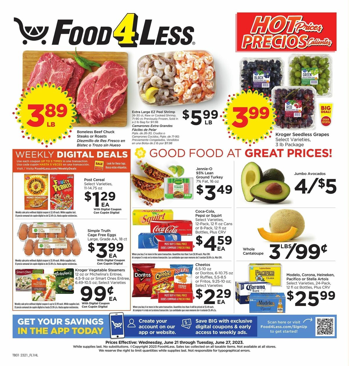 Food 4 Less Weekly Ads & Deals from June 21