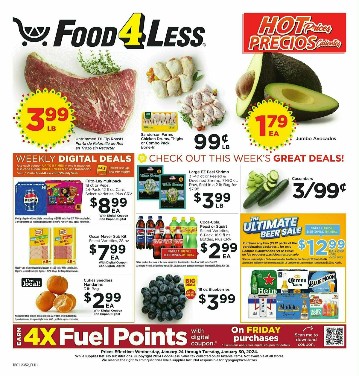 Food 4 Less Weekly Ads & Deals from January 24