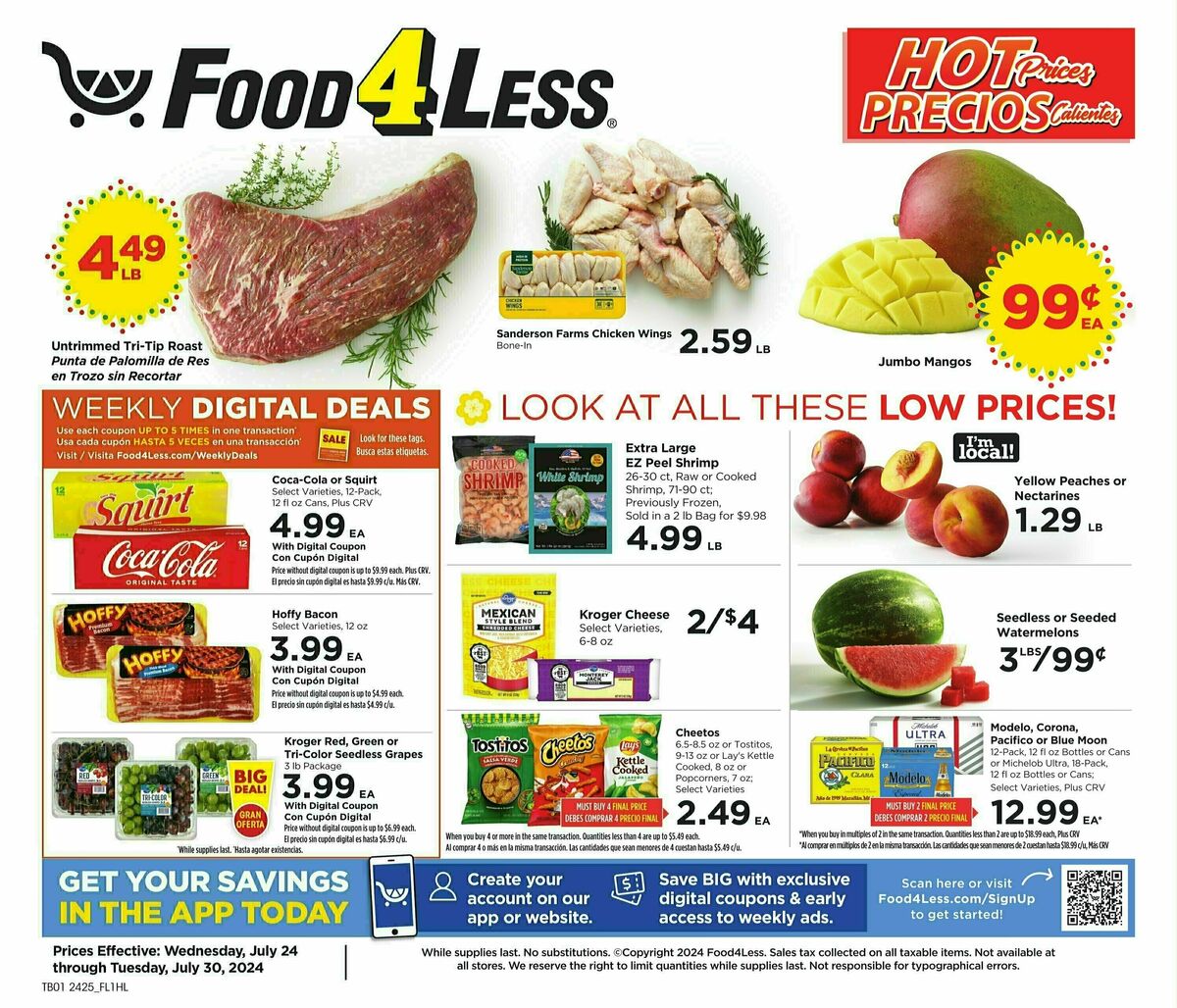 Food 4 Less Weekly Ads & Deals from July 24