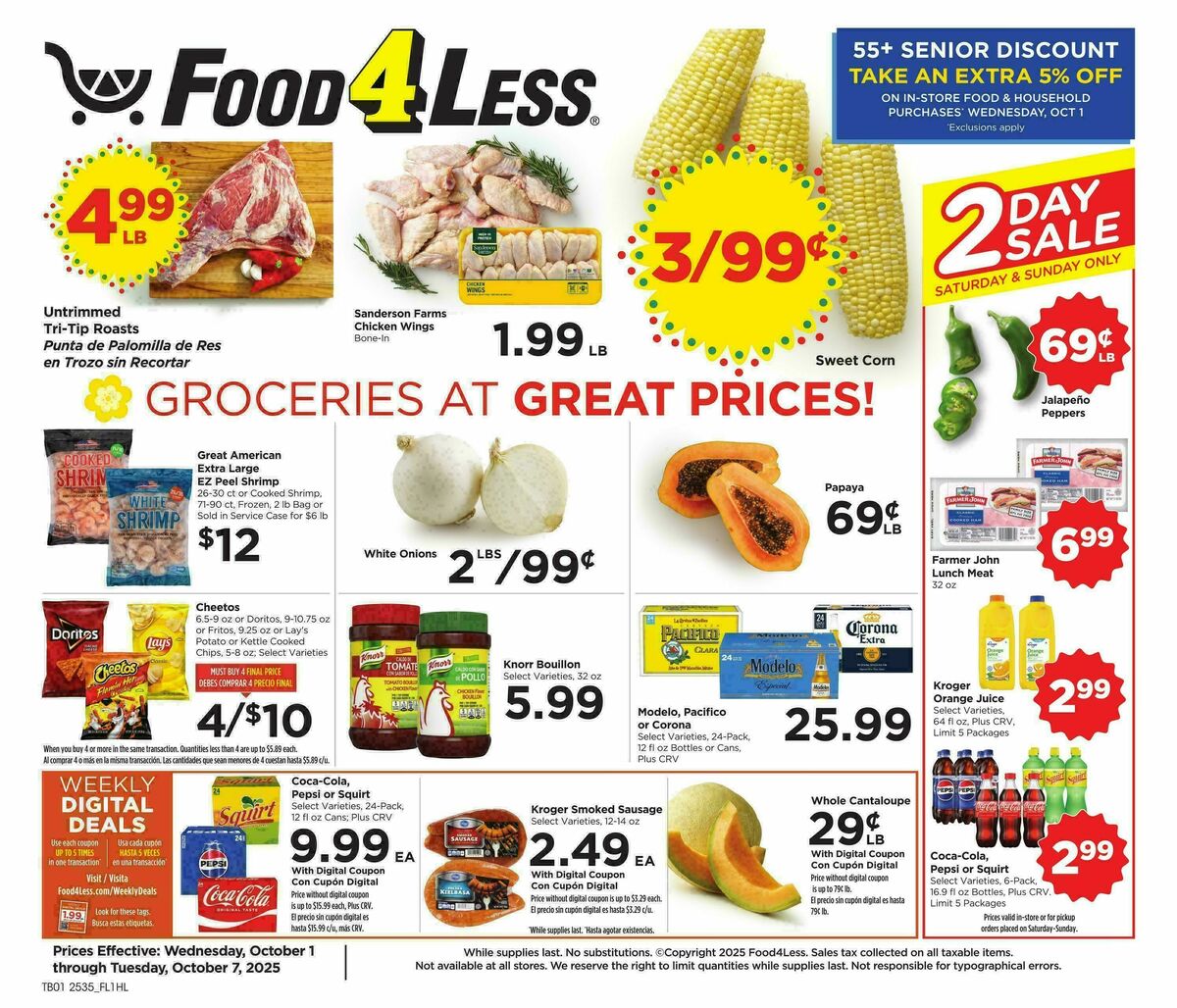 Food 4 Less Weekly Ads & Deals from October 1