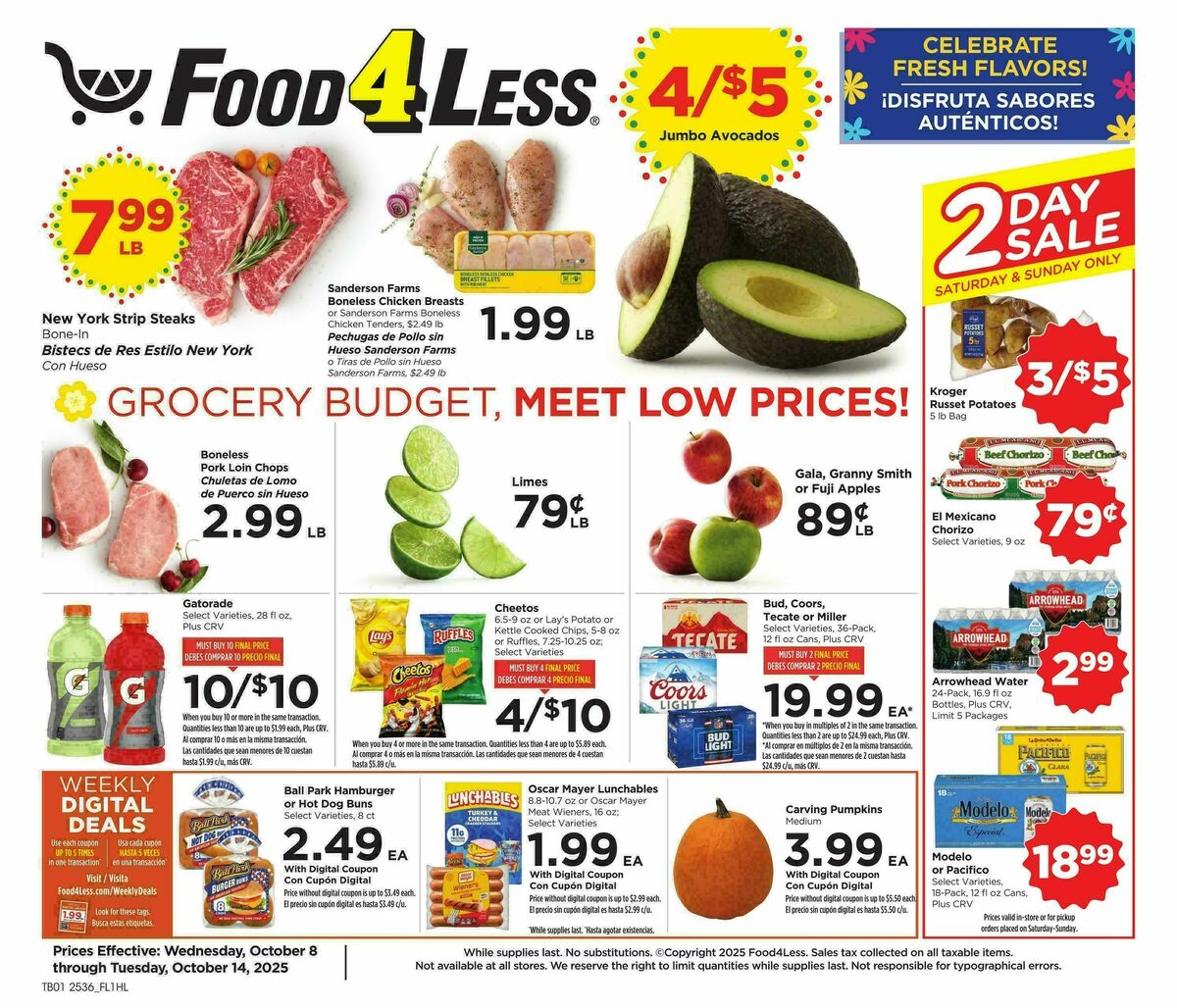 Food 4 Less Weekly Ads & Deals from October 8