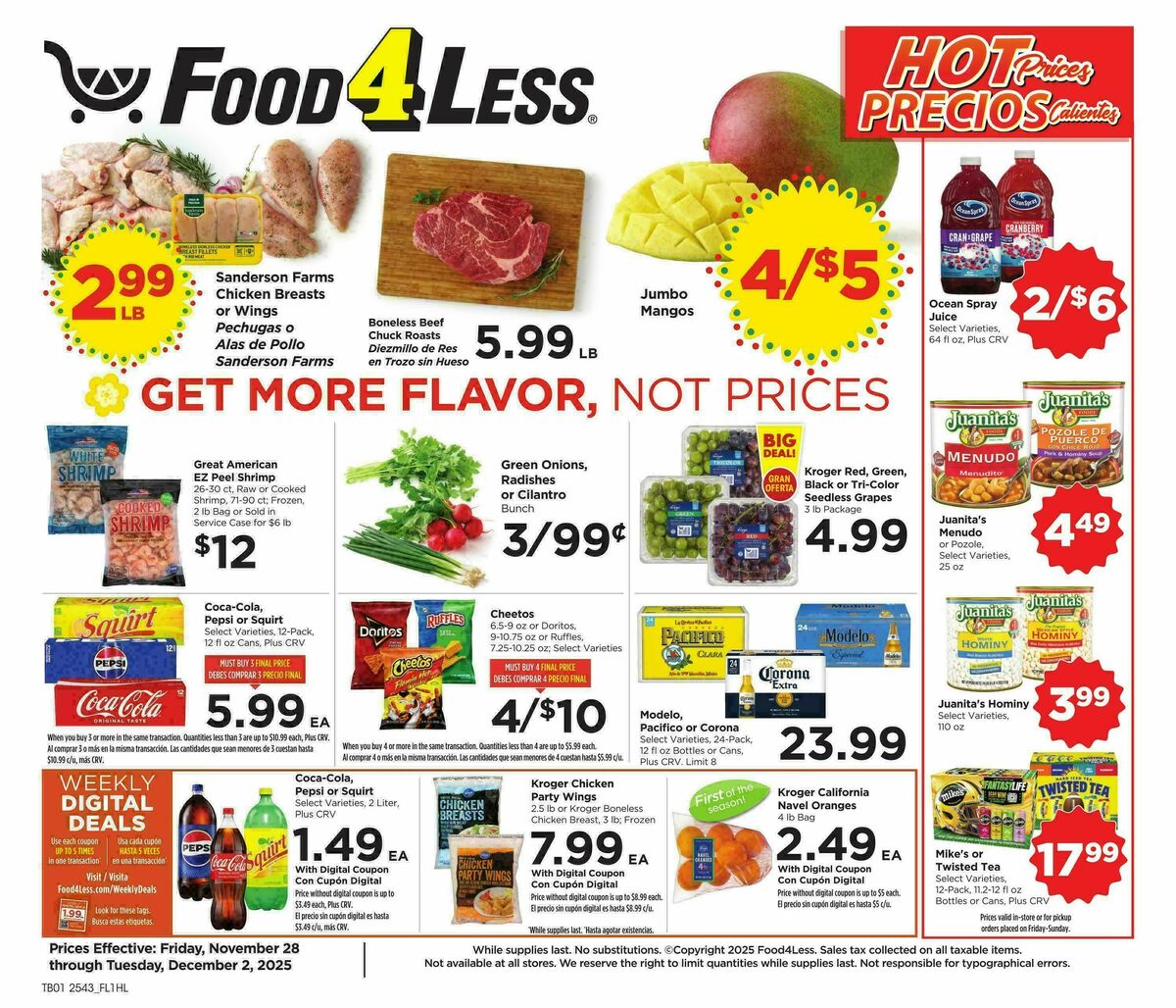 Food 4 Less Weekly Ads & Deals from November 28