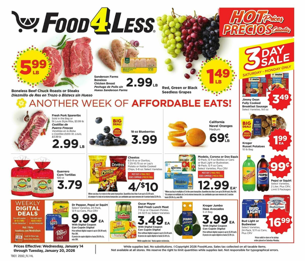 Food 4 Less Weekly Ads & Deals from January 14