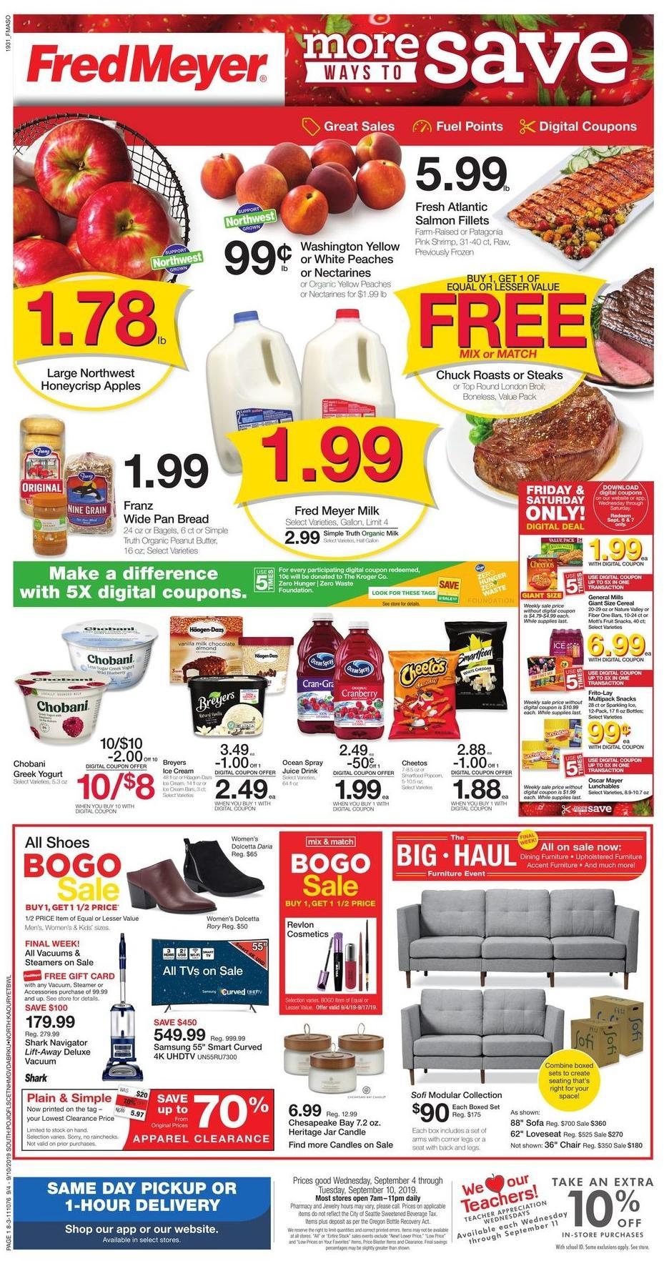 Fred Meyer Weekly Ad & Specials from September 4