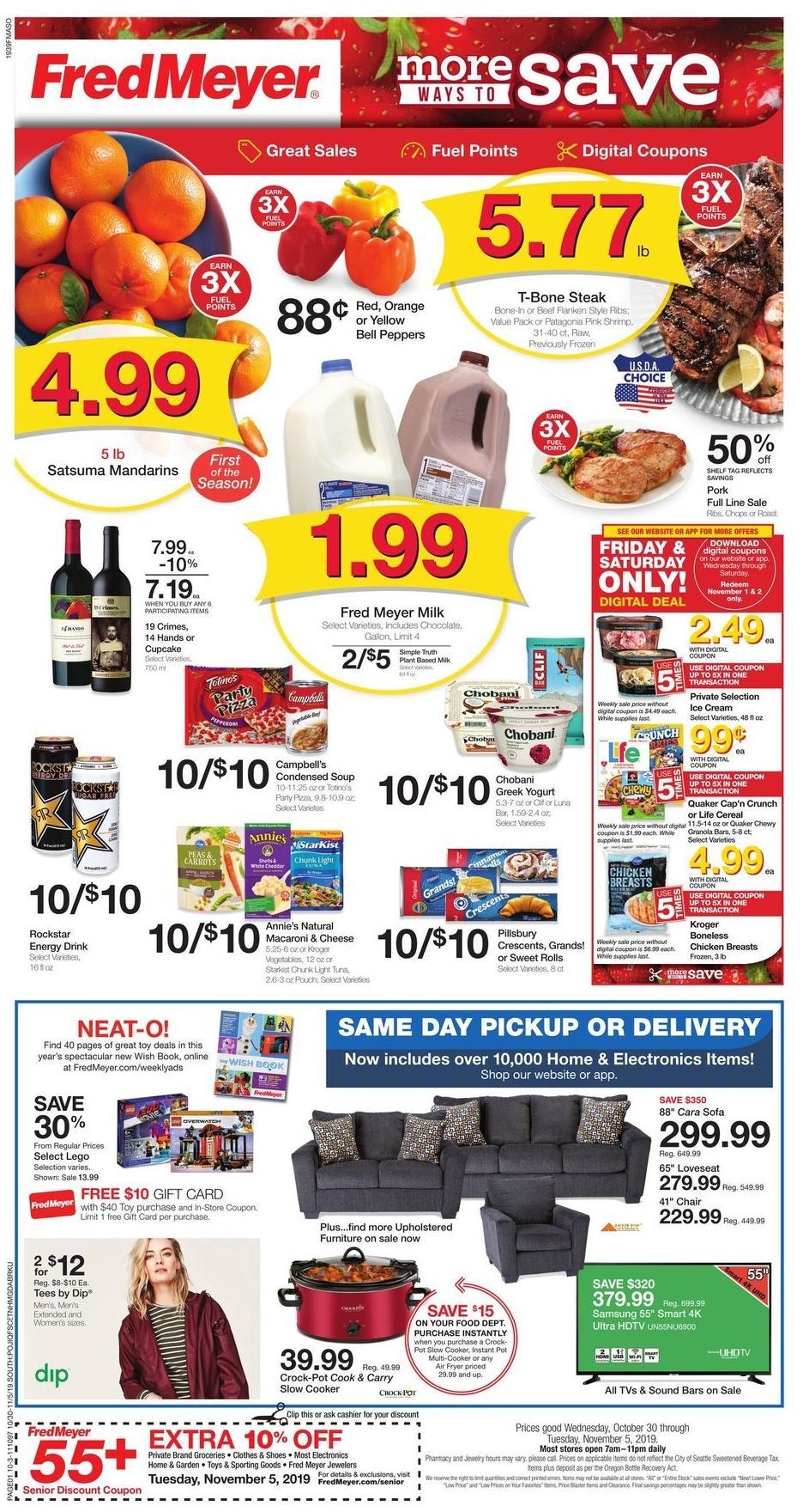 Fred Meyer Weekly Ad & Specials from October 30