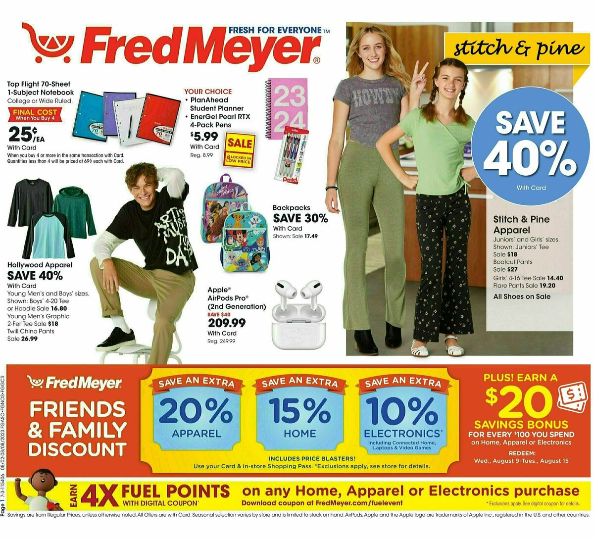 Fred Meyer General Merchandise Weekly Ad & Specials from August 2