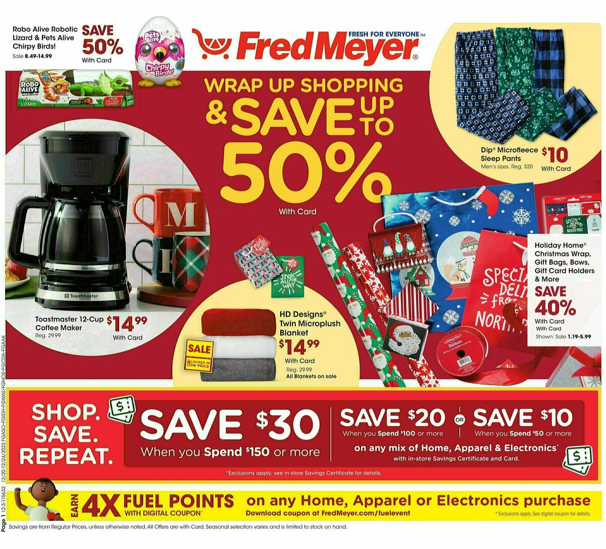 Fred Meyer General Merchandise Weekly Ad & Specials from December 20