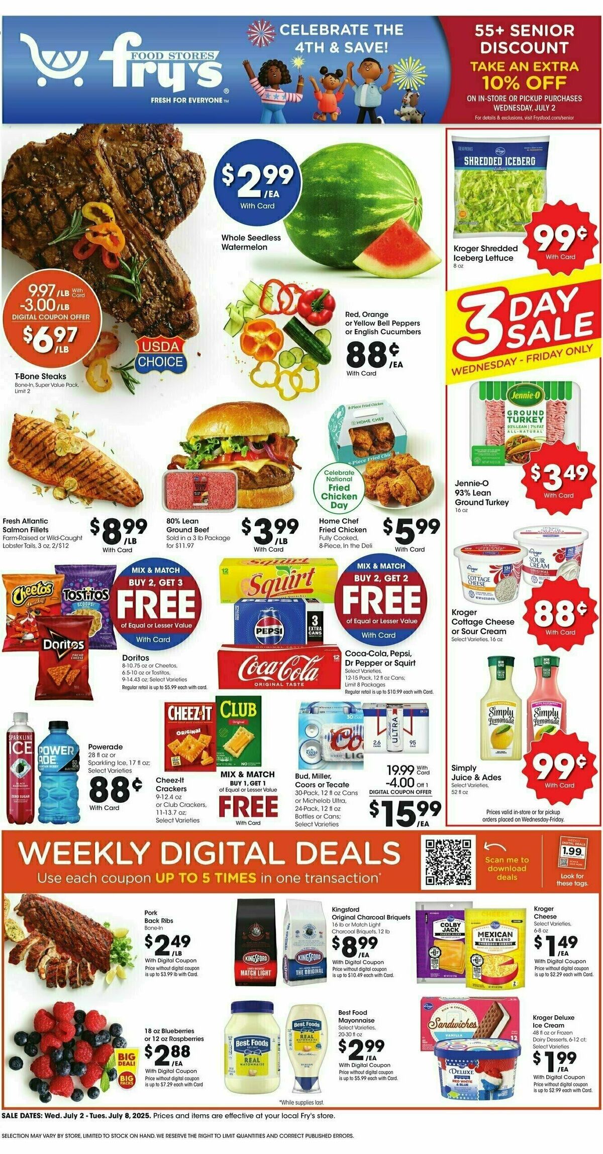 Fry's Food Weekly Ad from July 2