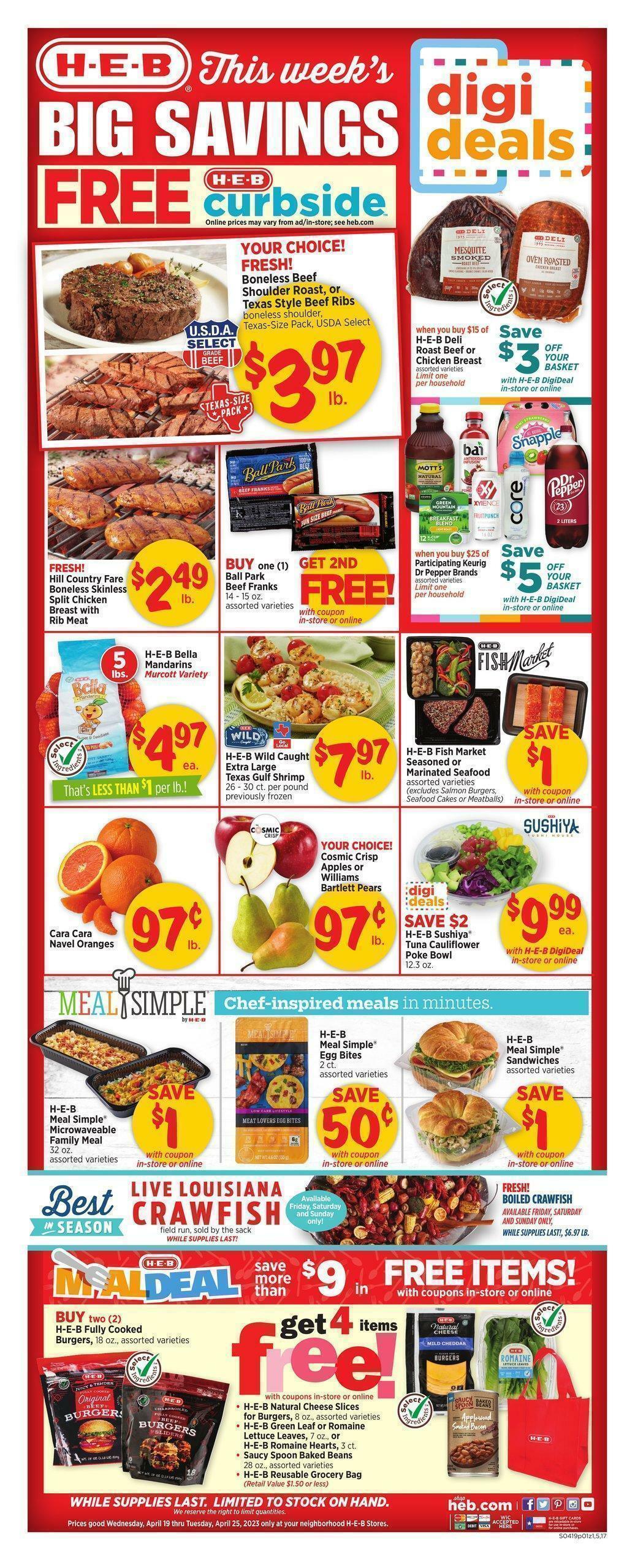 H-E-B Weekly Ad & Weekly Deals from April 19