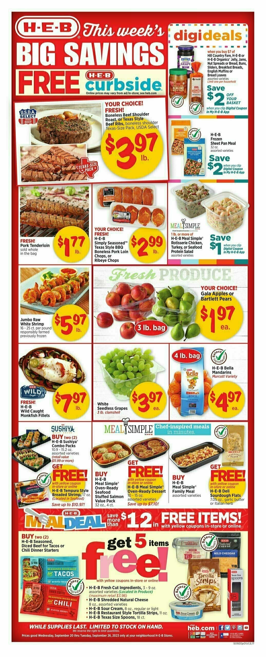 H-E-B Weekly Ad & Weekly Deals from September 20