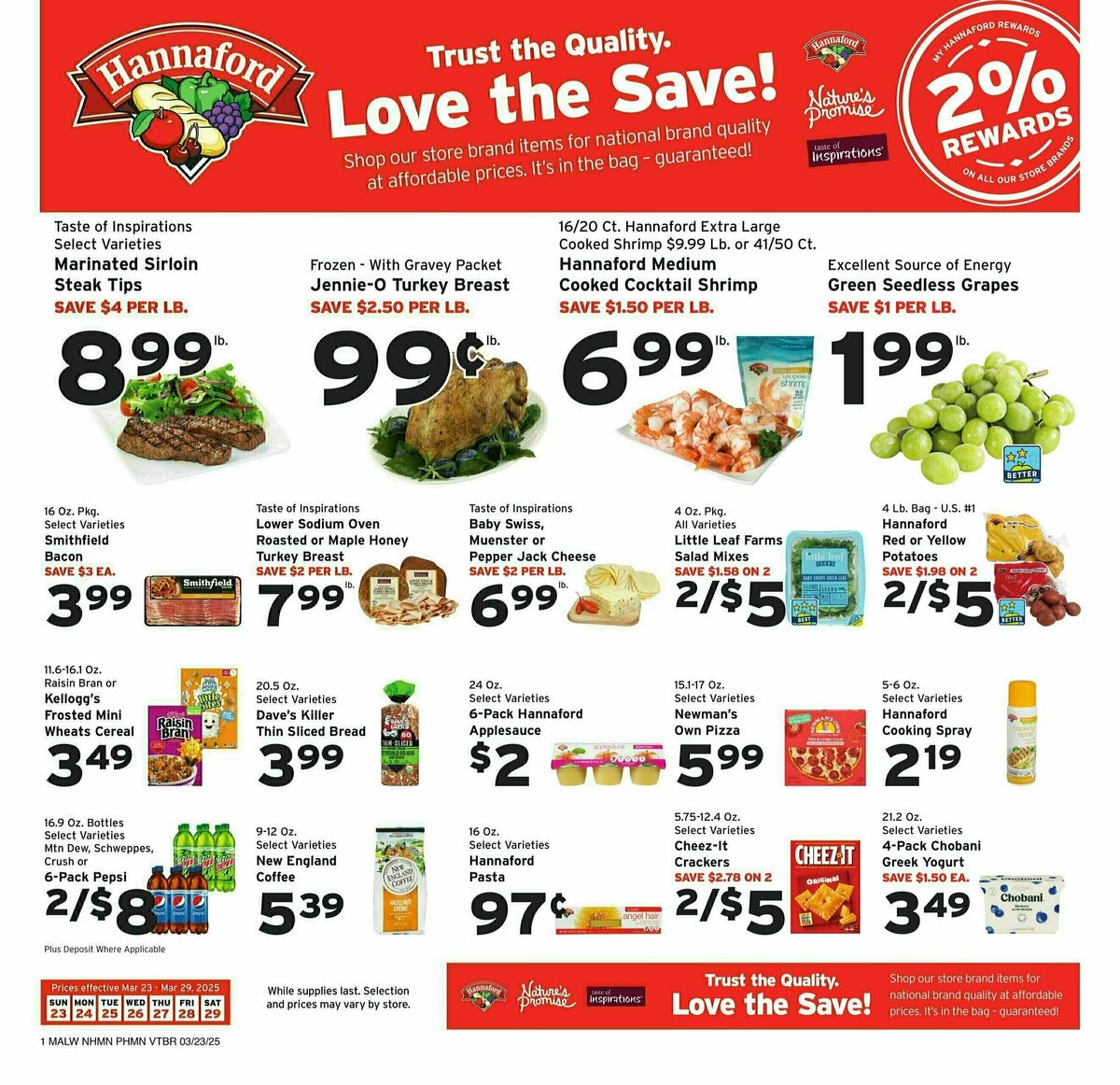 Hannaford Weekly Flyer from March 23