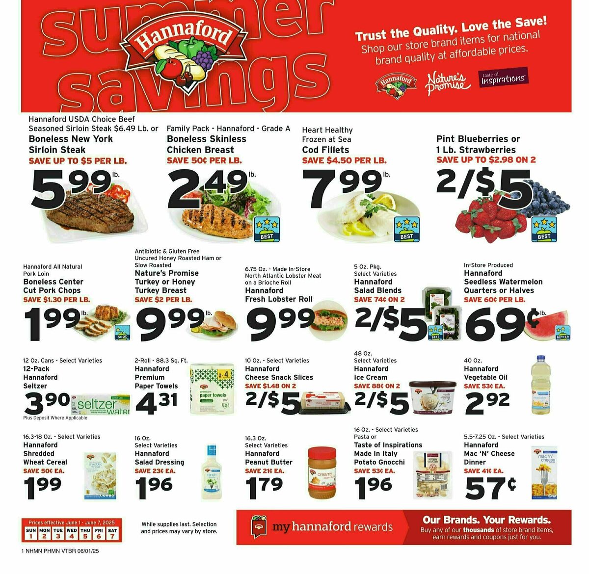 Hannaford Weekly Flyer from June 1