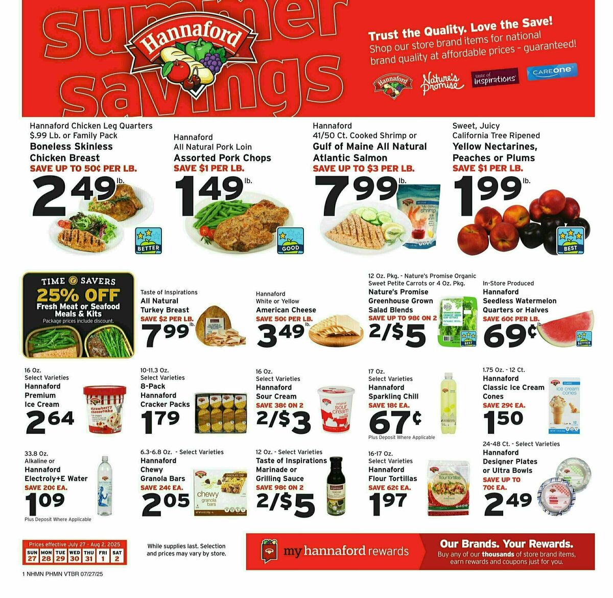 Hannaford Weekly Flyer from July 27